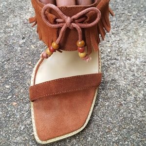 Anne Michelle | Shoes | Sexy Fringe Heel Brita Anne Michelle Sandals ...